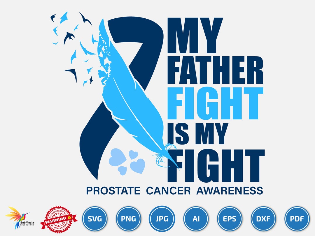 Prostate Cancer Awareness Svg, Prostate Ribbon Svg, Light Blue Ribbon ...