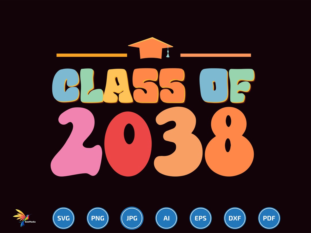 Groovy Back to School Class of 2038 Svg Bundle Graduate 2022 - Etsy