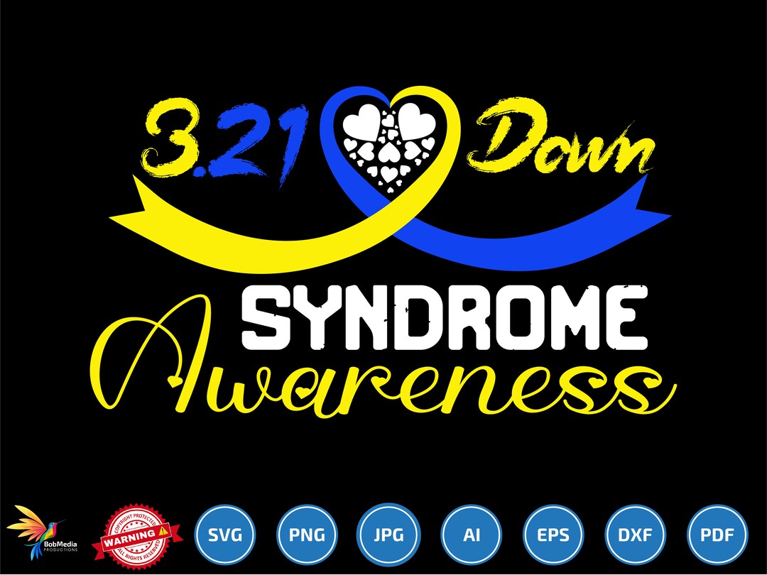 Down Syndrome Svg Blue Yellow Heart 21 Svg World Down Syndrome