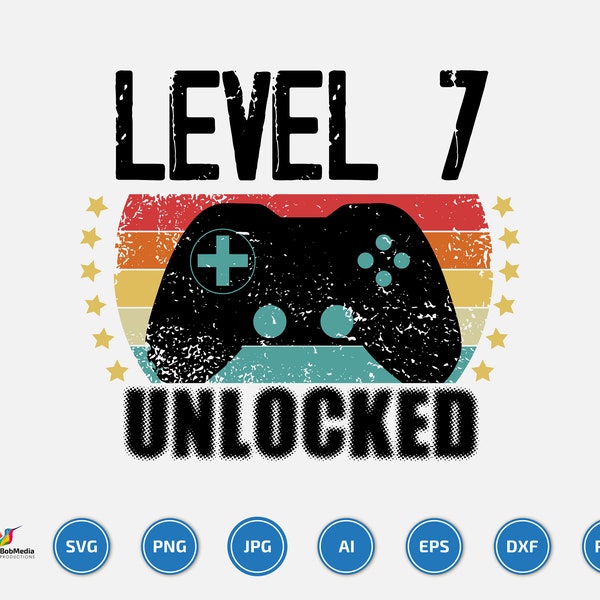 Level 7 Unlocked Svg - Etsy