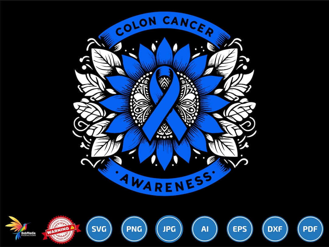 Colon Cancer Warrior Svg, Colon Cancer Awareness Svg, Nobody Fights ...
