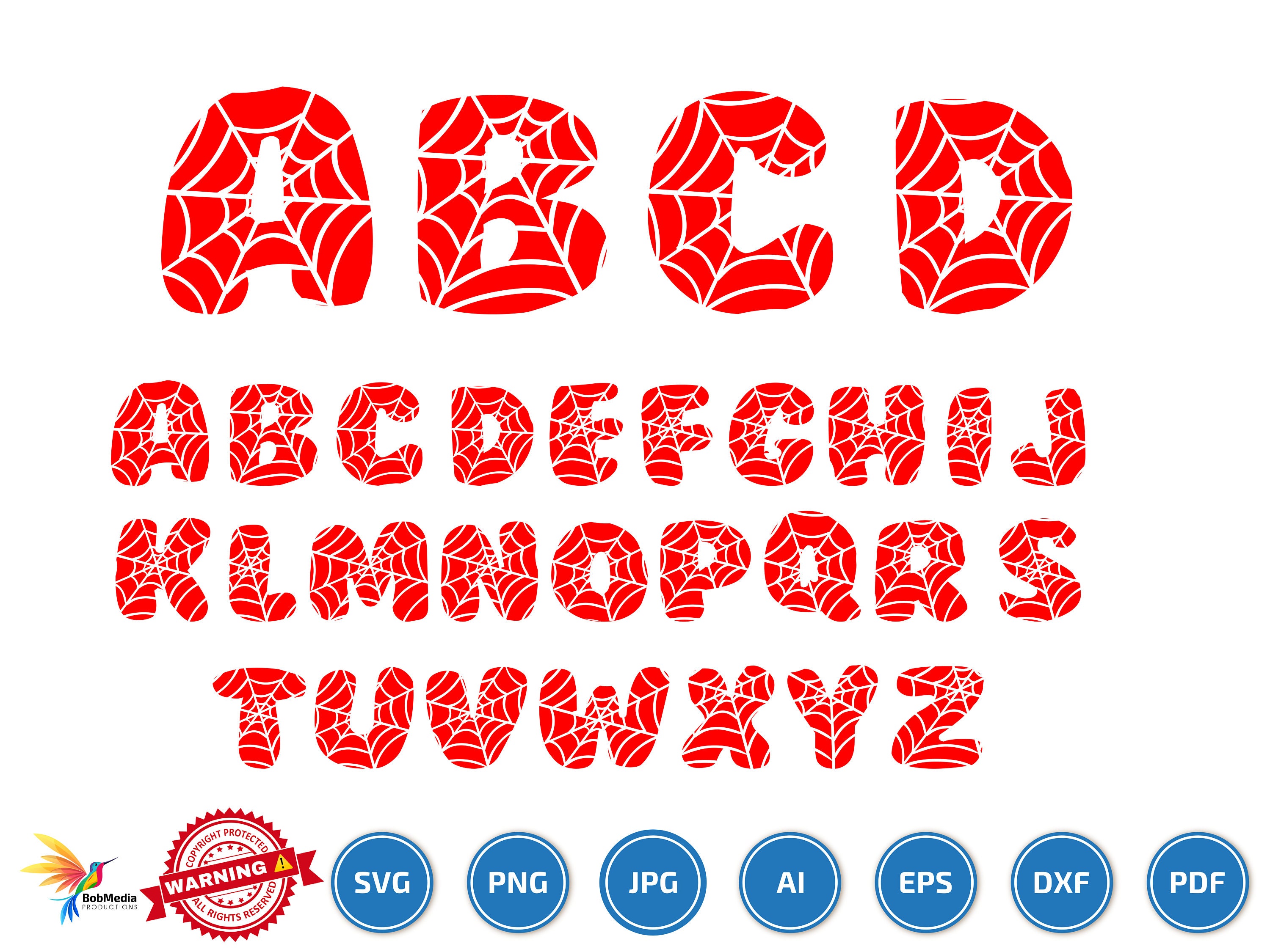 Spider Alphabet Svg Spider Font Svg Spider Svg Spider Web - Etsy Australia