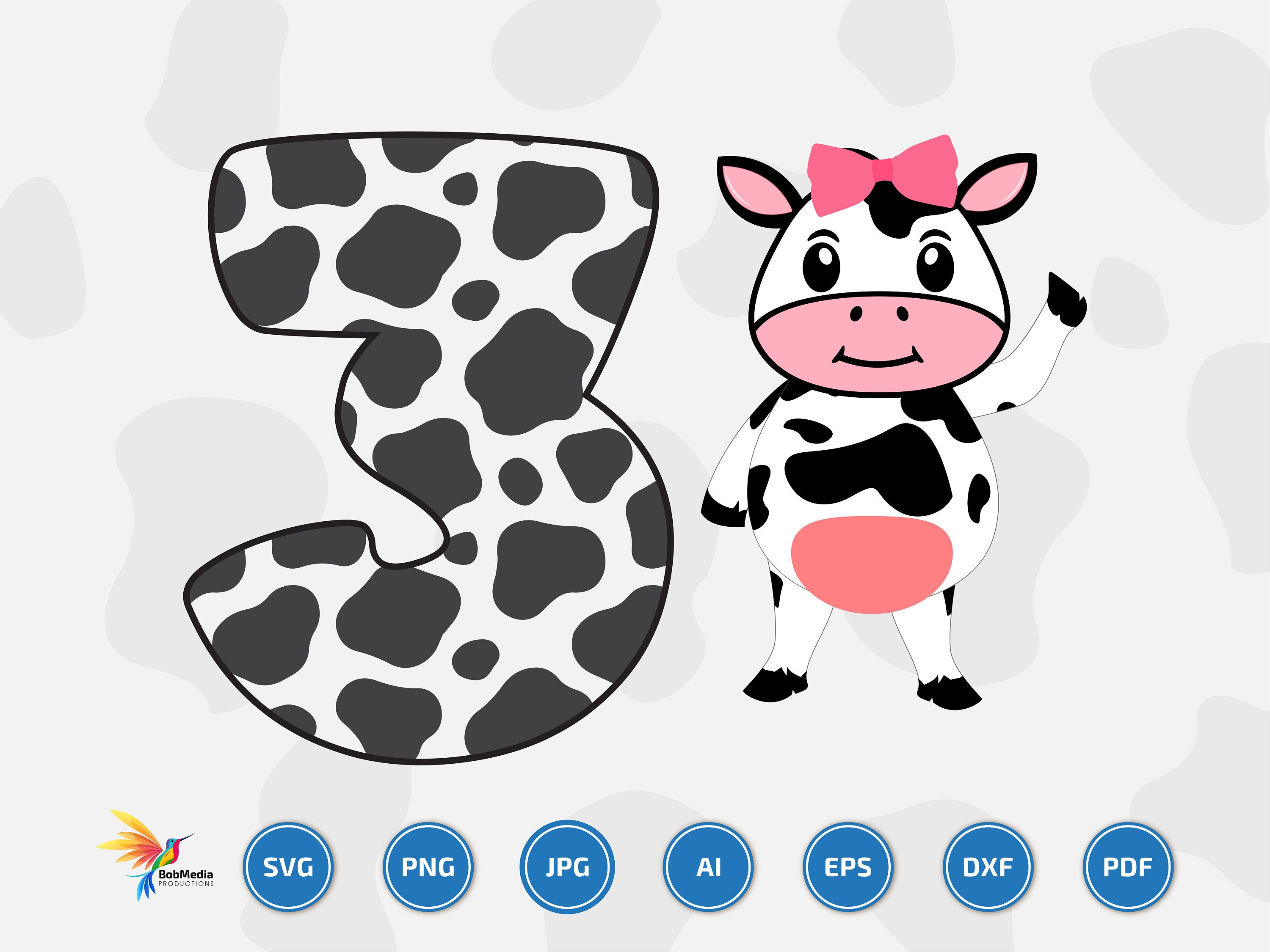 Koe Verjaardag Svg, Koeien Verjaardag Svg, Koe Verjaardagsfeest Svg ...