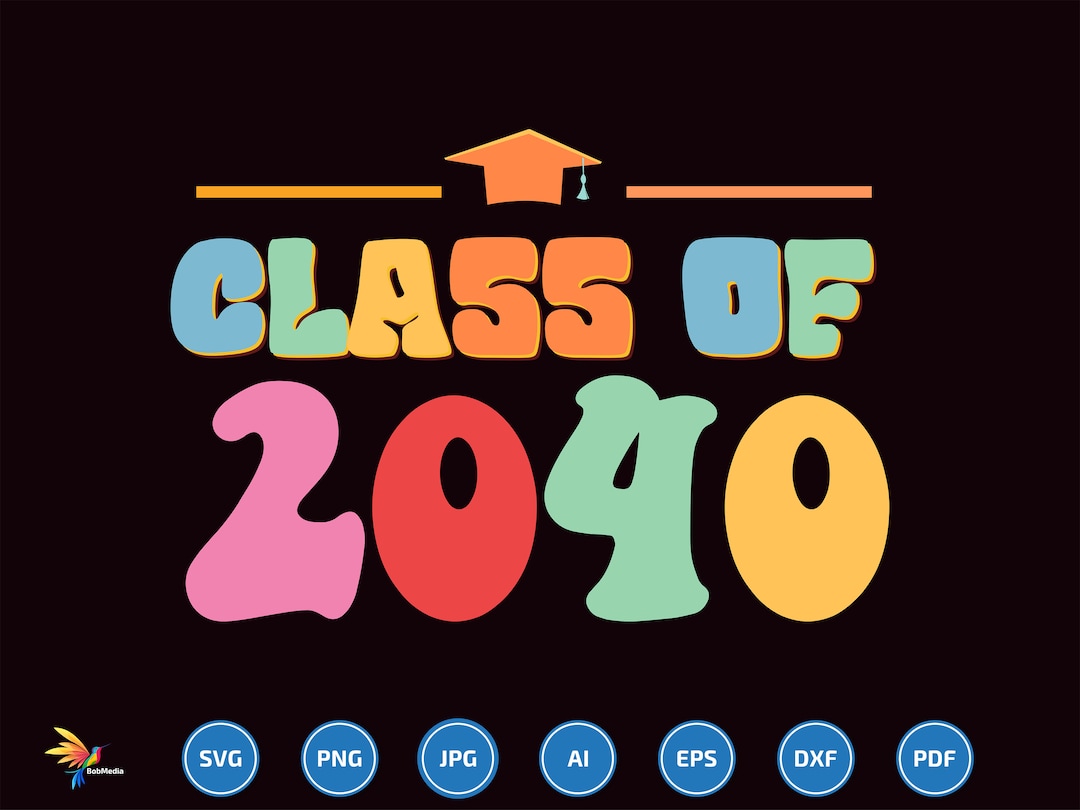 Groovy Back to School Class of 2040 Svg Bundle Graduate 2022 - Etsy
