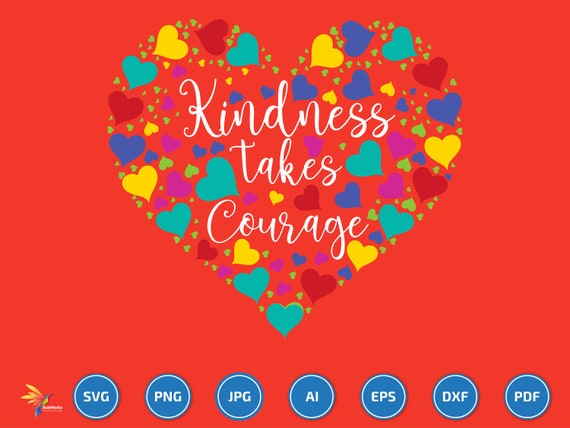 Unity Day Svg Png Orange Heart Svg Be Kind Svg Anti - Etsy