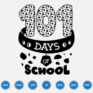 101 Dalmatians Svg 101 School Days Svg 101 Days of School | Etsy UK