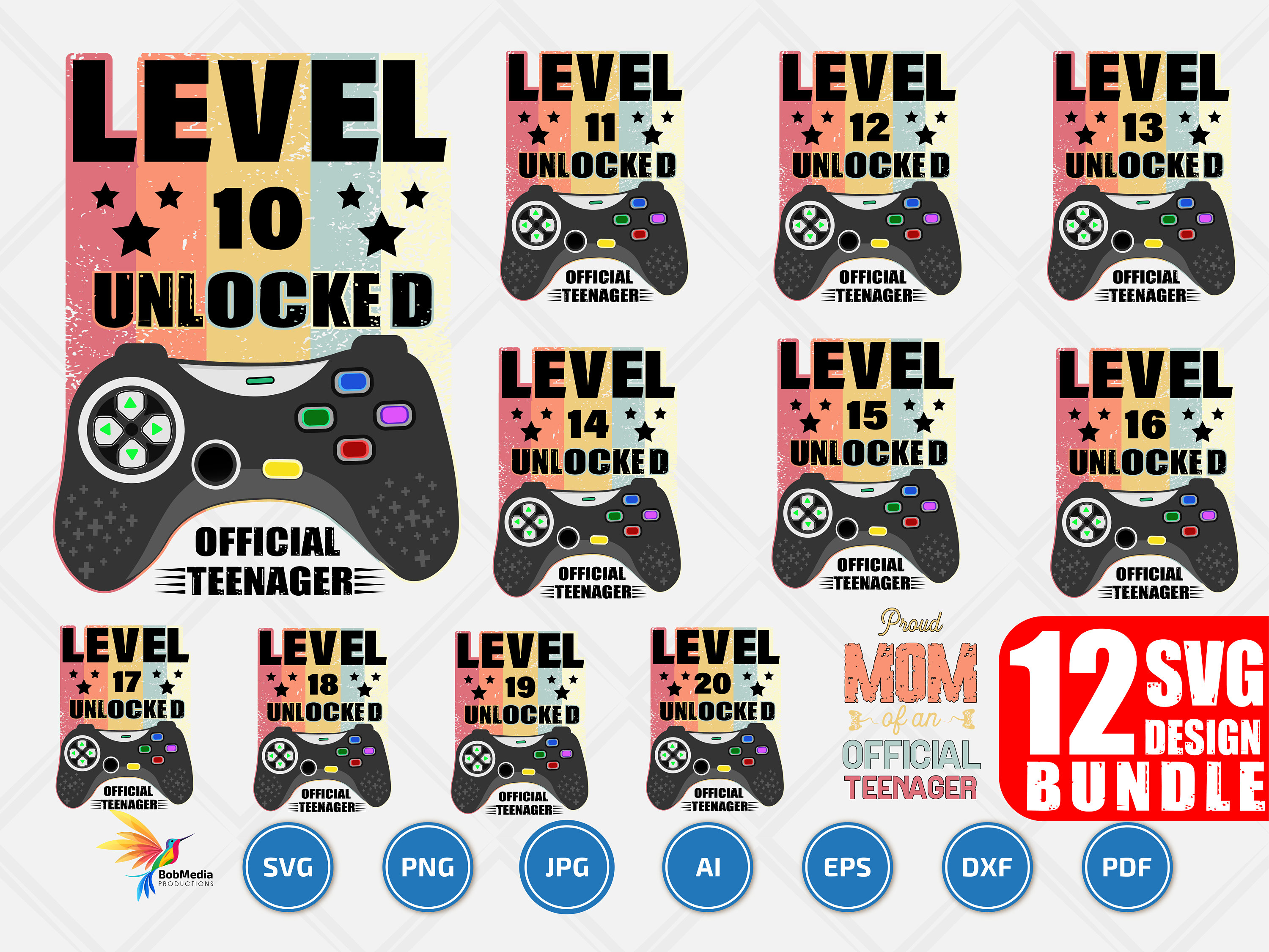 Level Unlocked Official Teenager Svg Bundle Birthday Boy Svg - Etsy