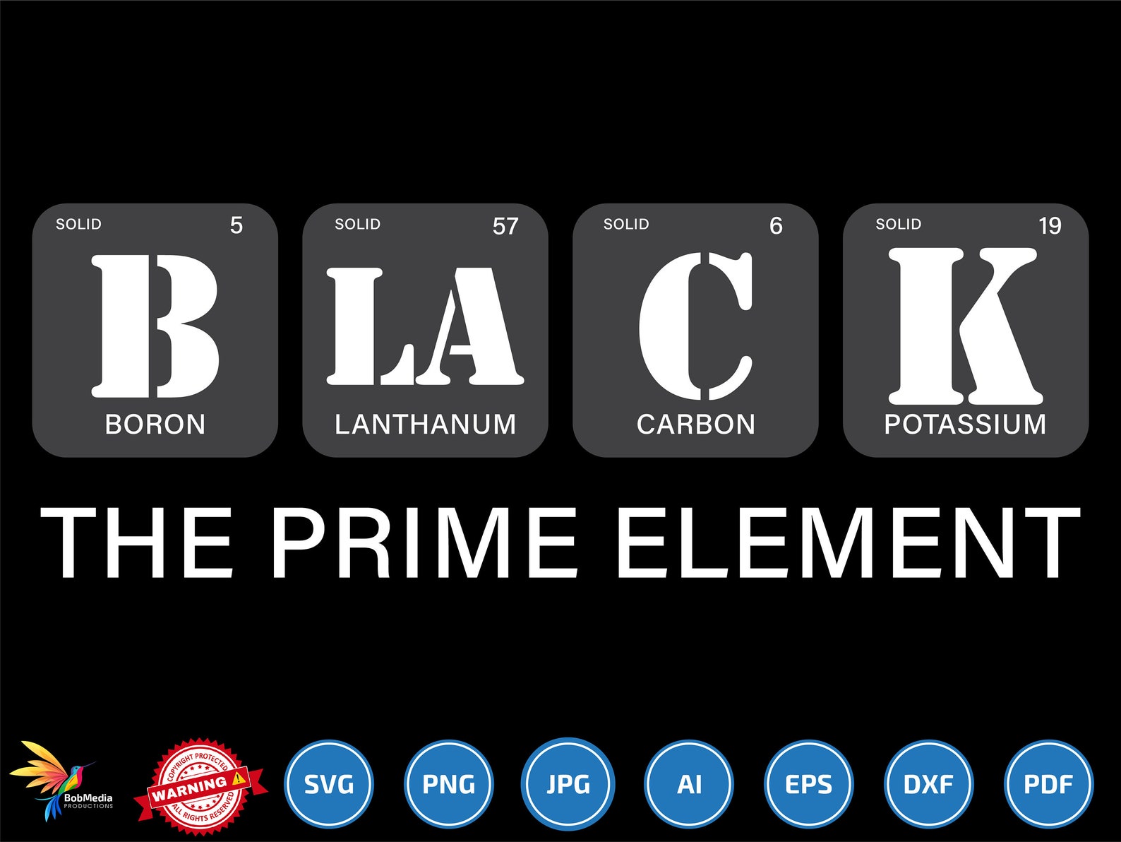 Black the Prime Element Svg Bundle Png Black History Month - Etsy