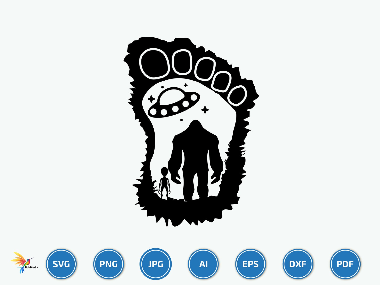 Big Foot Svg Wild Monster Svg Big Foot Svg Bigfoot Mountain - Etsy