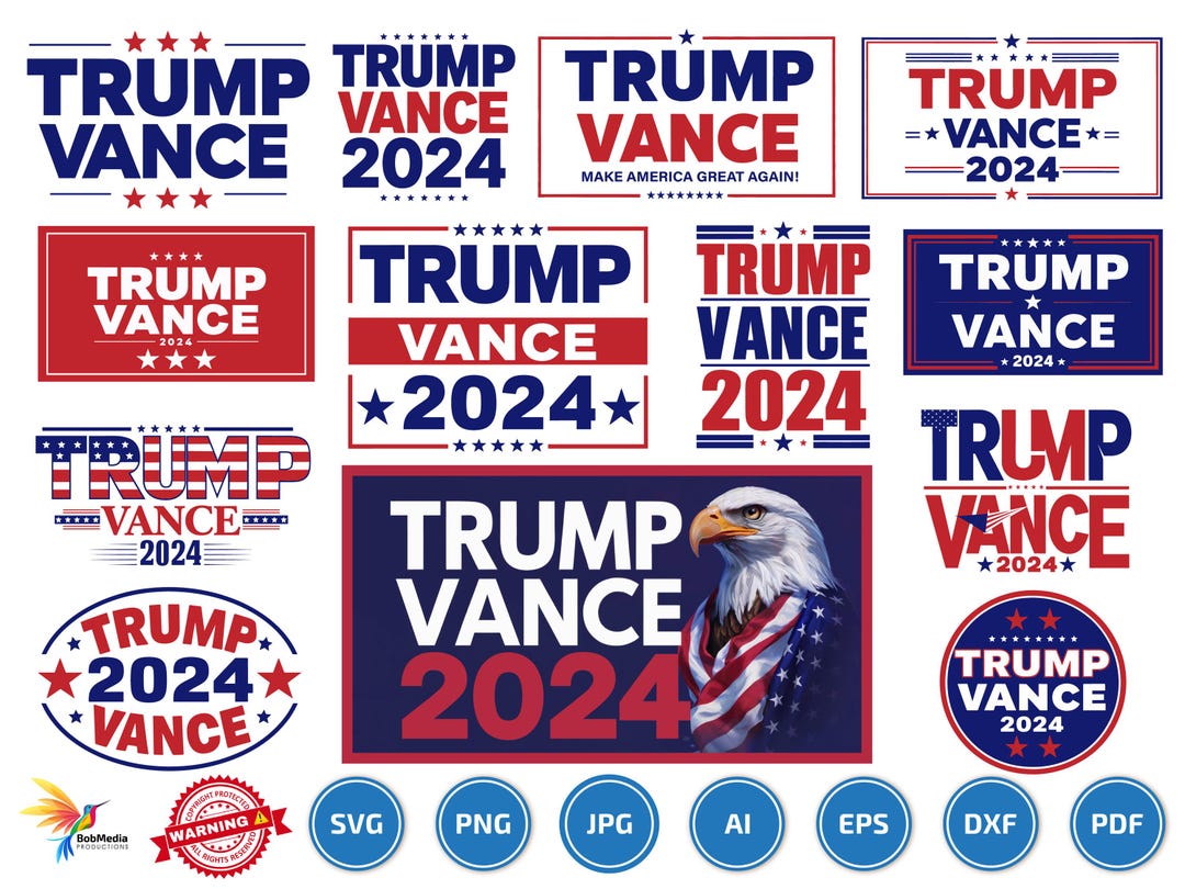 Trump Vance 2024 svg png Bundle, Trump für Präsidenten svg, Donald ...