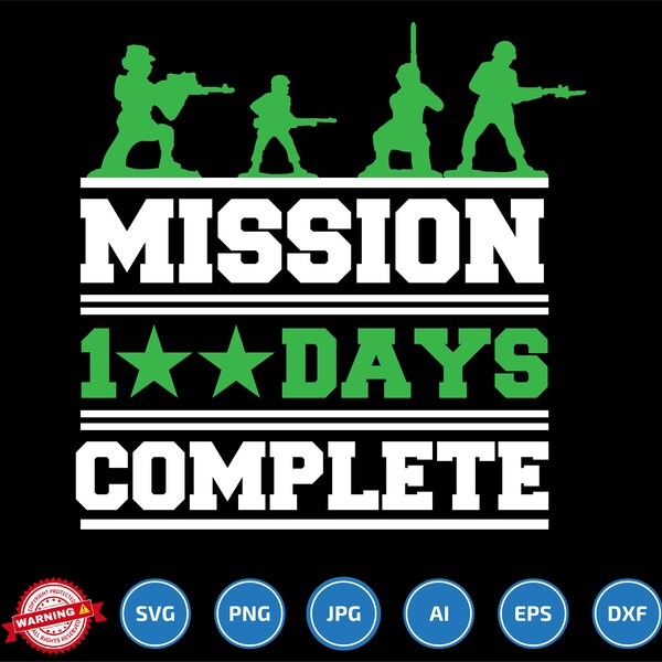 Svg Mission 100 Days Complete - Etsy