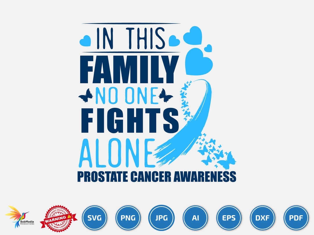 Prostate Cancer Awareness Svg, Prostate Ribbon Svg, Light Blue Ribbon ...