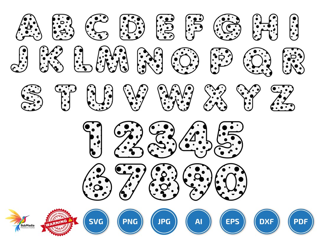 101 School Days Svg, 101 Days of School Dalmatian, 101 Font Dalmatian ...