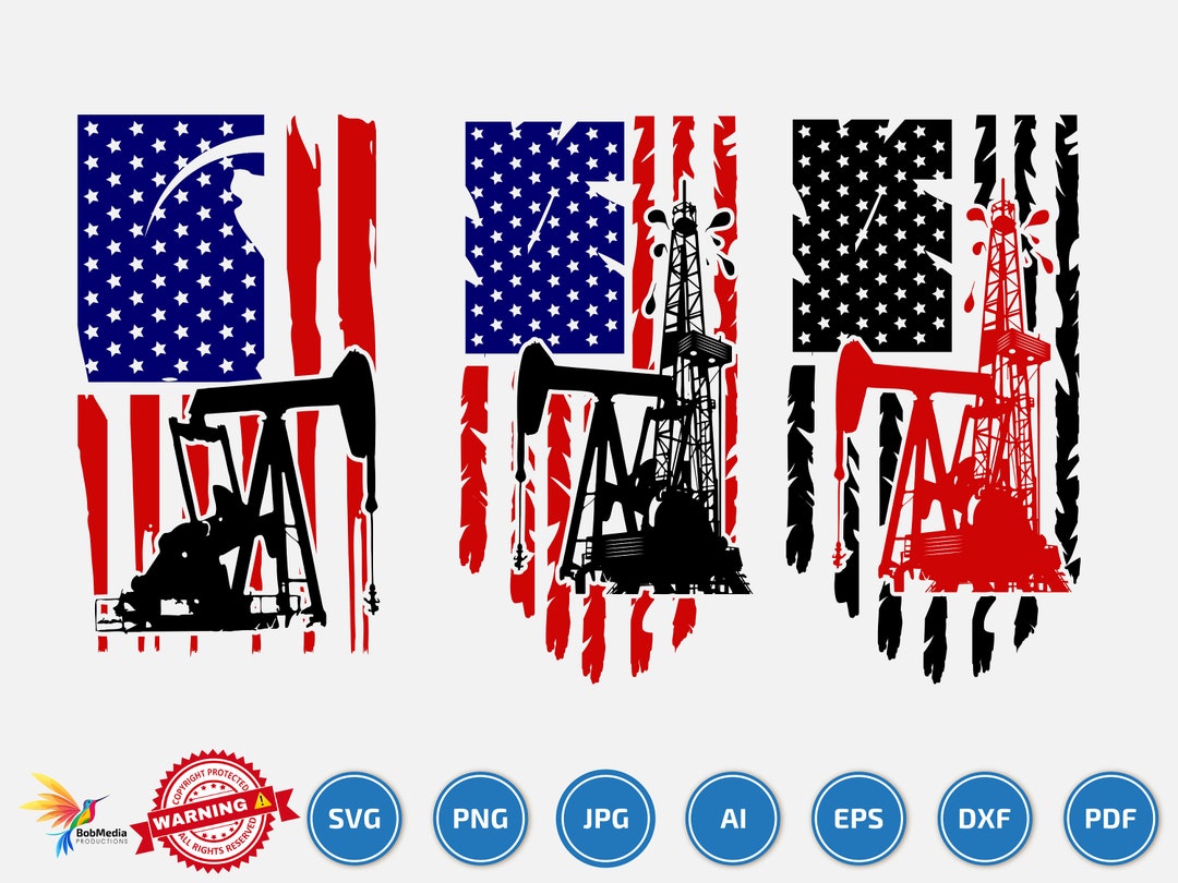 Oilfield Flag Svg, USA Flag Oilfield Svg, Oilfield Worker Svg, Oilfield ...
