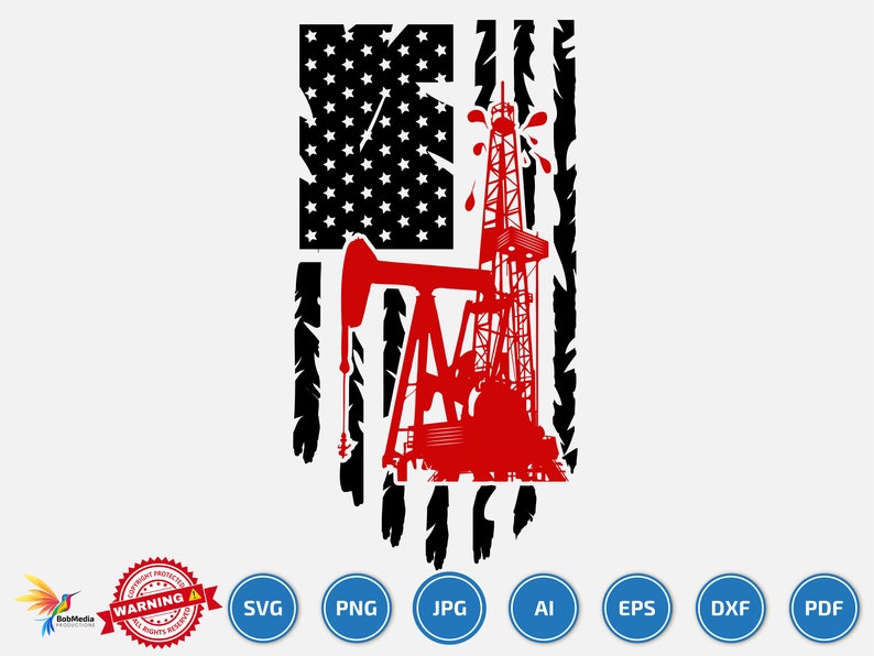 Oilfield Flag Svg USA Flag Oilfield Svg Oilfield Worker Svg - Etsy