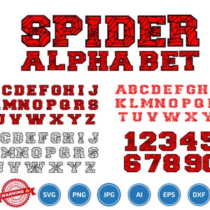 Spider Alphabet Svg Bundle , Spider Font Svg, Spider Svg, Spider Web ...