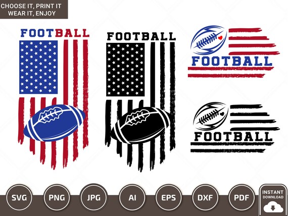 Football Flag SVG Sport Svg American Flag Football Svg | Etsy