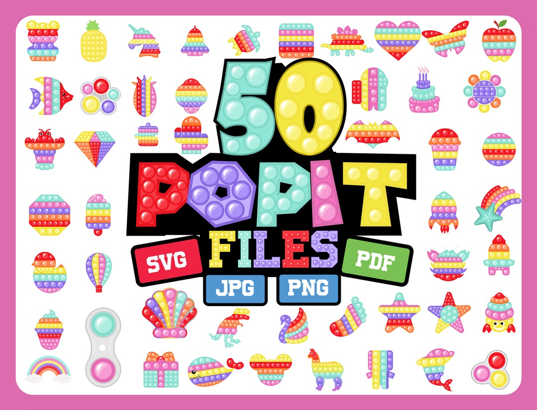 Pop Its, Pop It, Pop It Svg, Pop It Digital Clipart, Pop It Birthday ...