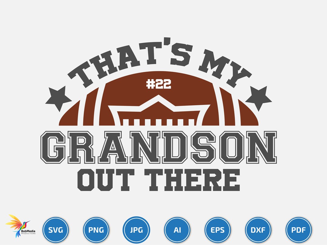 That's My Grandson Football Out There Svg Football Name - Etsy
