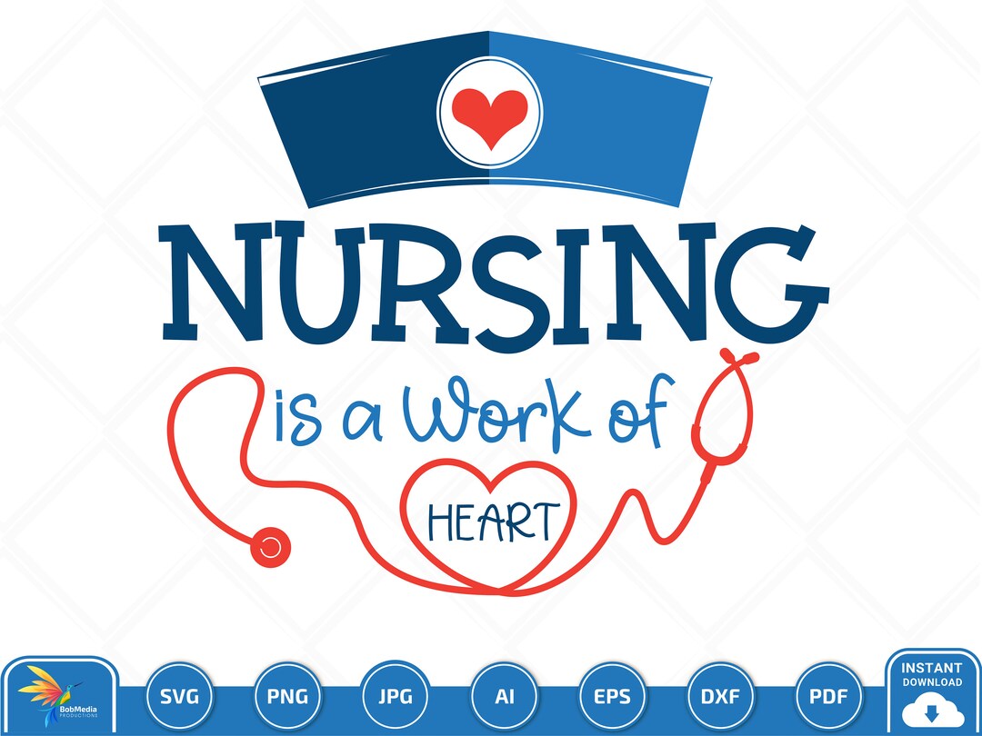 Nursing is a Work of Heart Svg Nurse Heart Svg Doctor Svg Nurse Svg ...