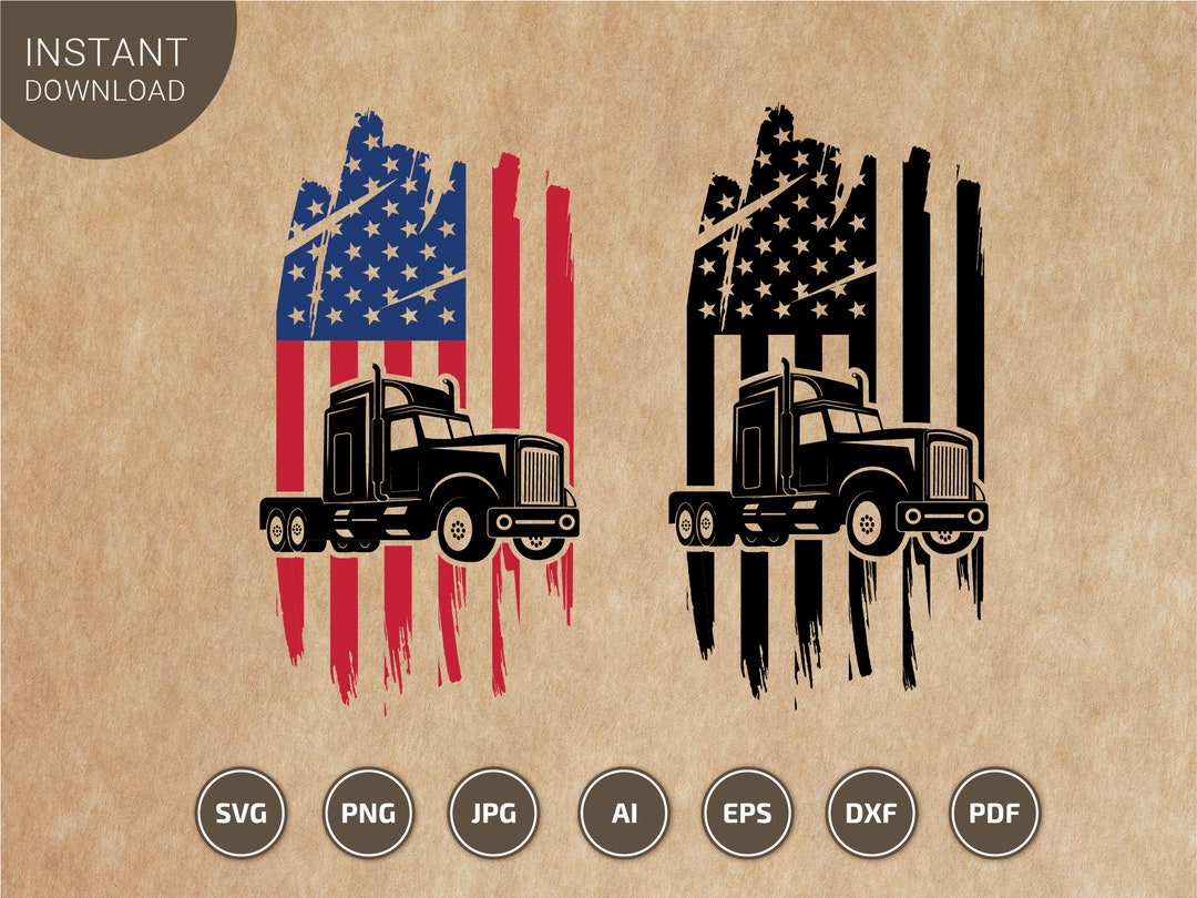 Trucker Svg Big Truck Svg US Trucker Svg US Truck Svg - Etsy
