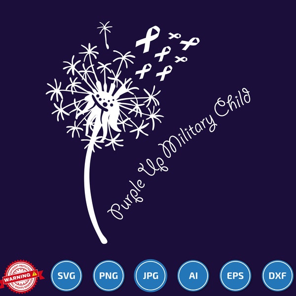 Military Child Dandelion Svg - Etsy