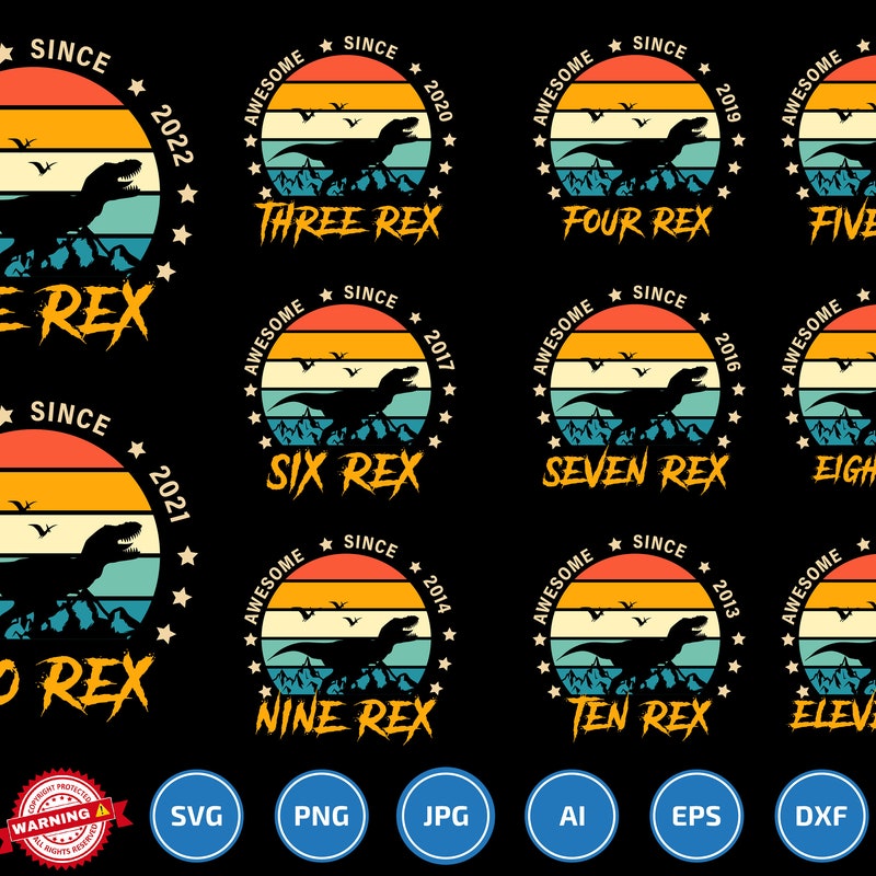 T Rex Clipart - Etsy