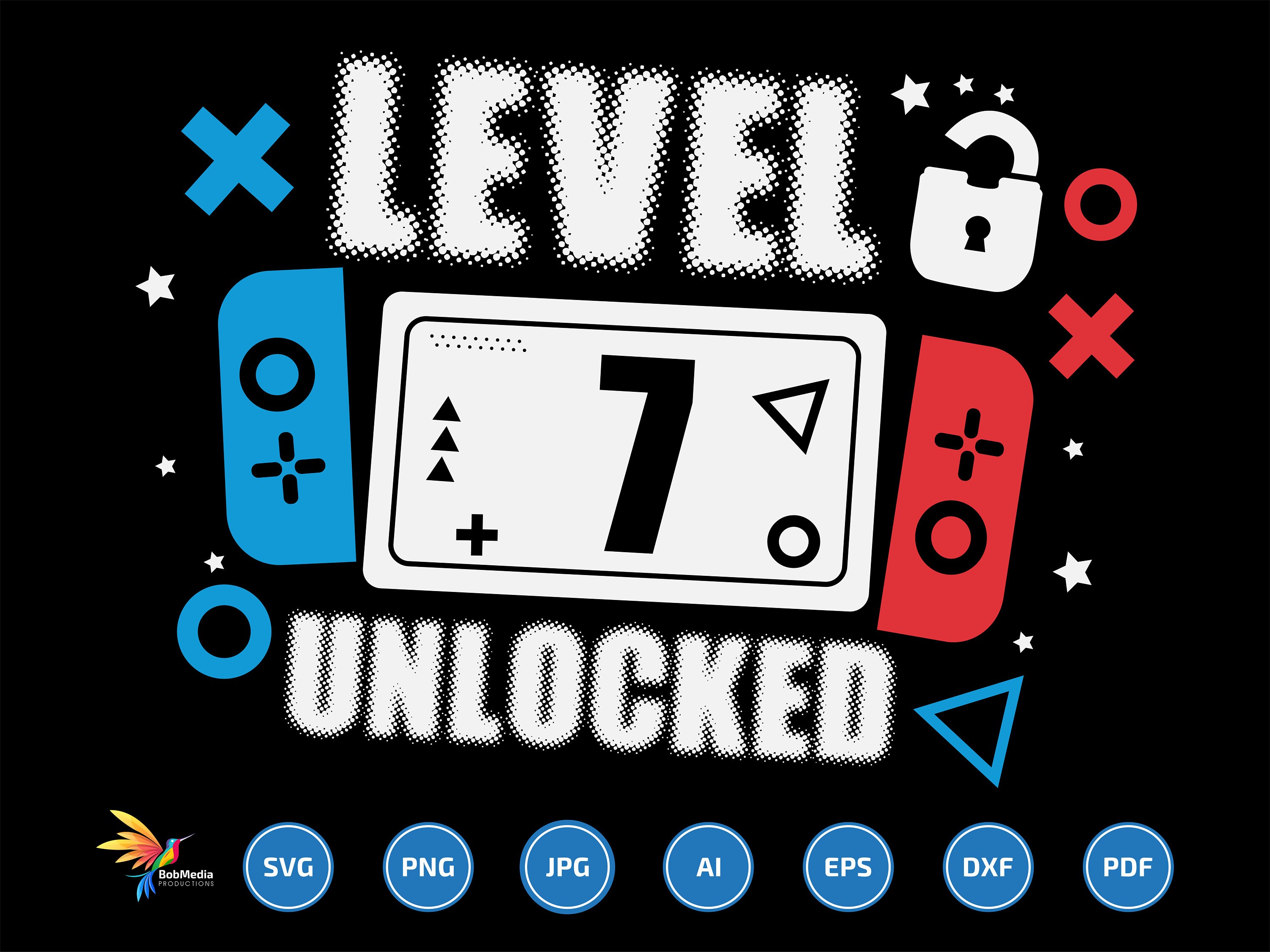 Level 7 Unlocked Svg Birthday Family Svg Birthday Svg - Etsy