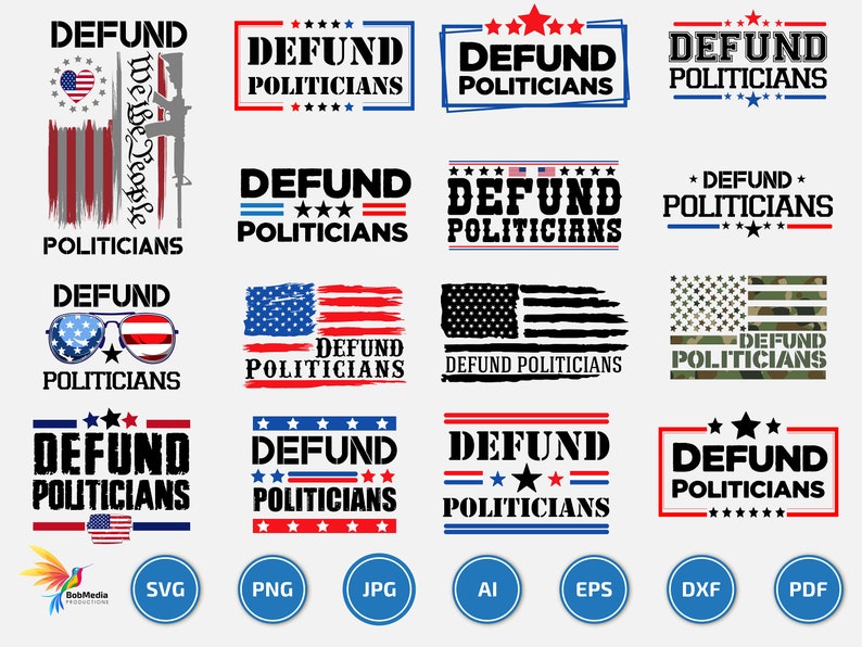 Defund Politicians Svg Usa Flag Svg Funny Political - Etsy