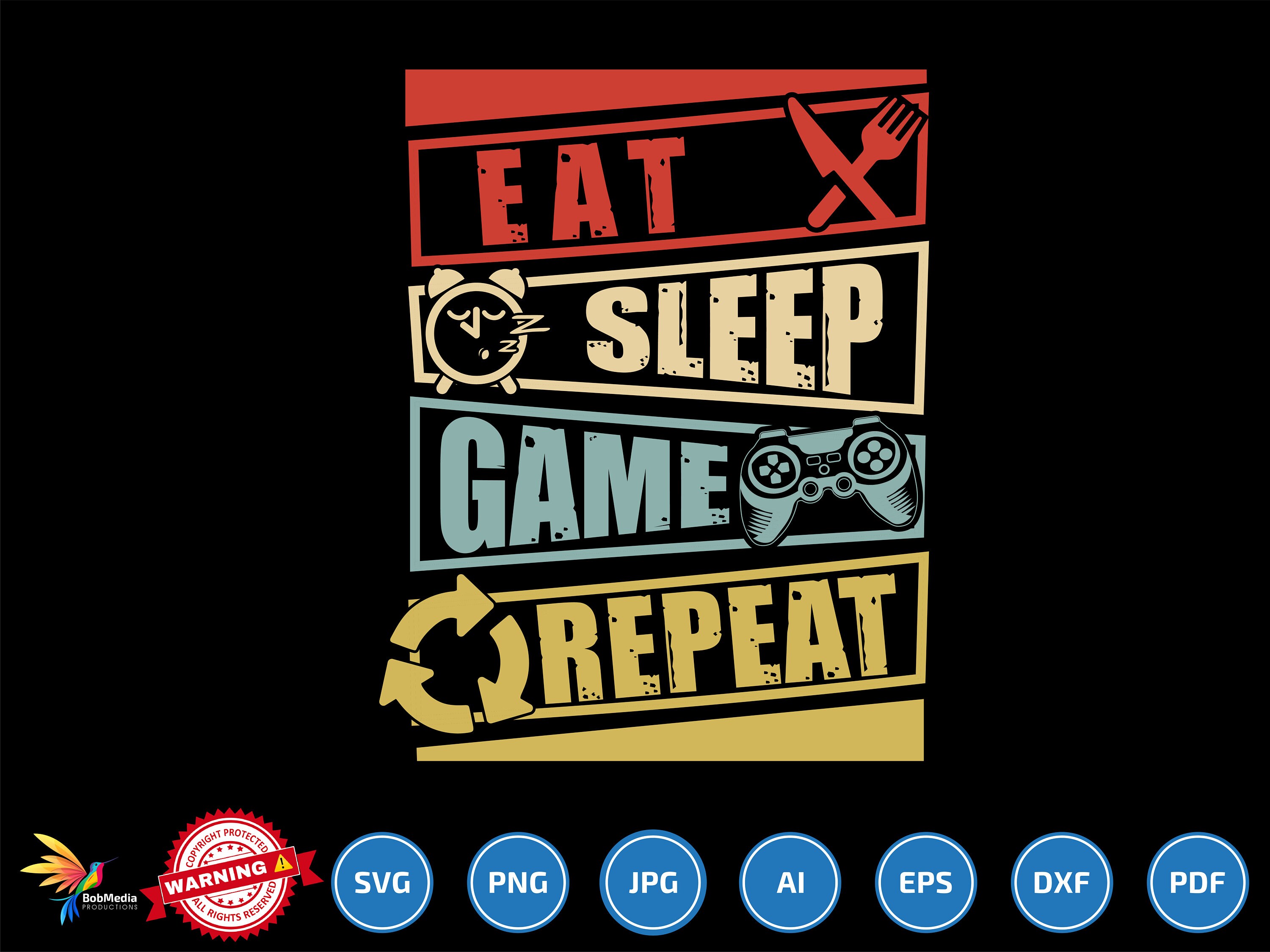 Eat Sleep Game Repeat Svg Png Gaming Svg Gamer Svg Video - Etsy