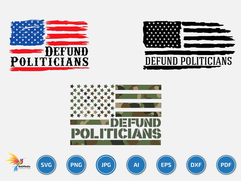 Defund Politicians Svg Usa Flag Svg Funny Political - Etsy