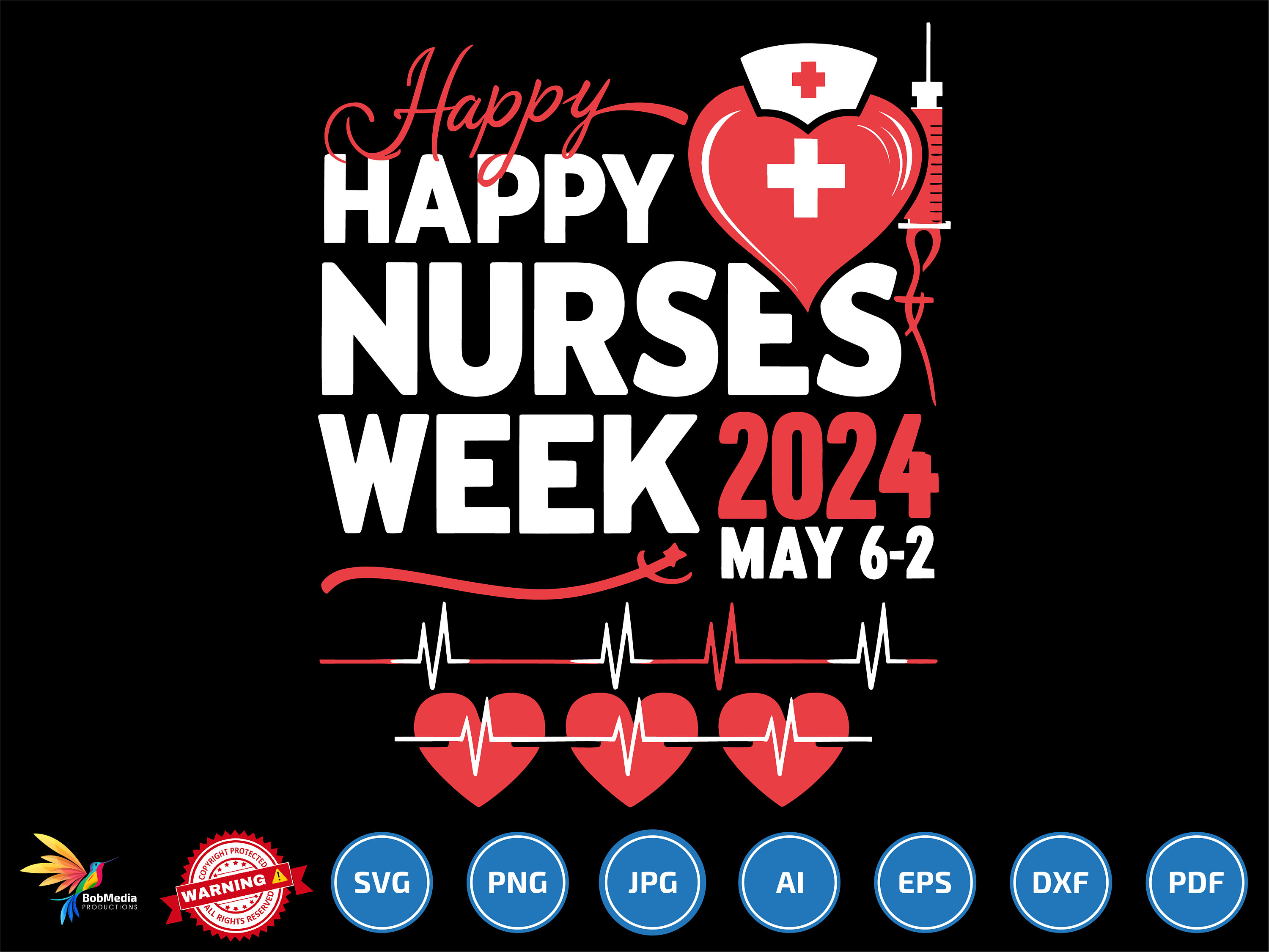 Happy Nurse Week 2024 Svg Png, Nurse Life Svg, Heart Nurse Svg, Nurse ...
