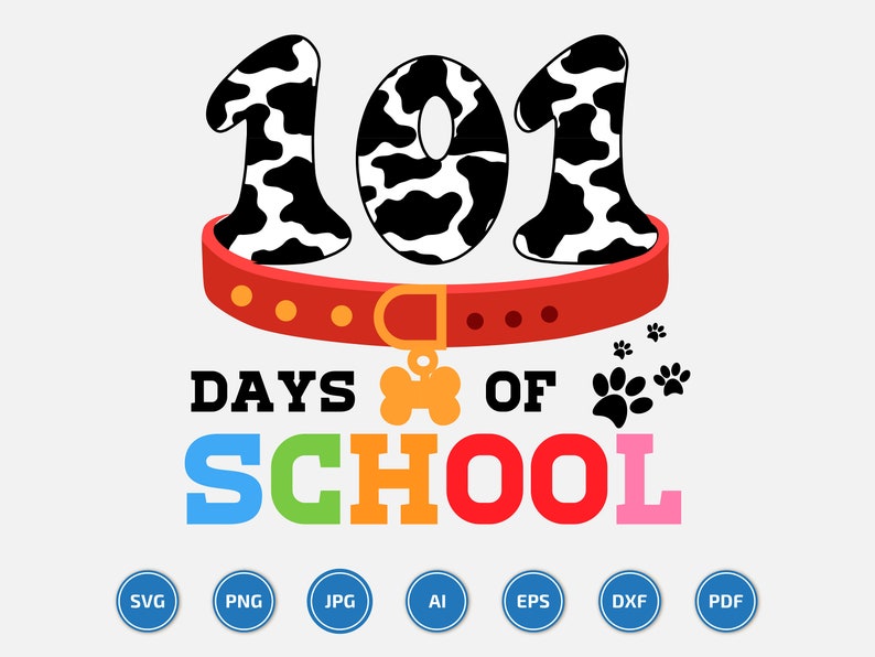 101 Dálmatas Svg 101 Días Escolares svg 101 Días de Escuela - Etsy España