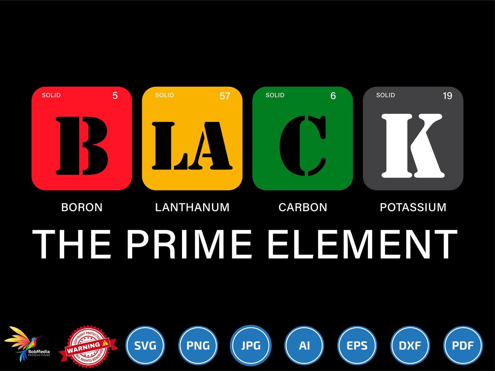 Black the Prime Element Svg Bundle Png Black History Month - Etsy
