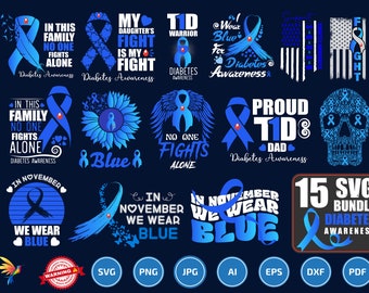 In November We Wear Blue Diabetes Awareness Diabetes - Etsy
