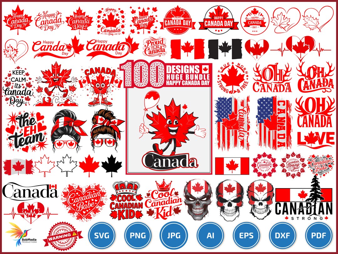 Canada Svg Bundle, Canada Svg, Canada Day Svg, Printable Canada Svg, to ...