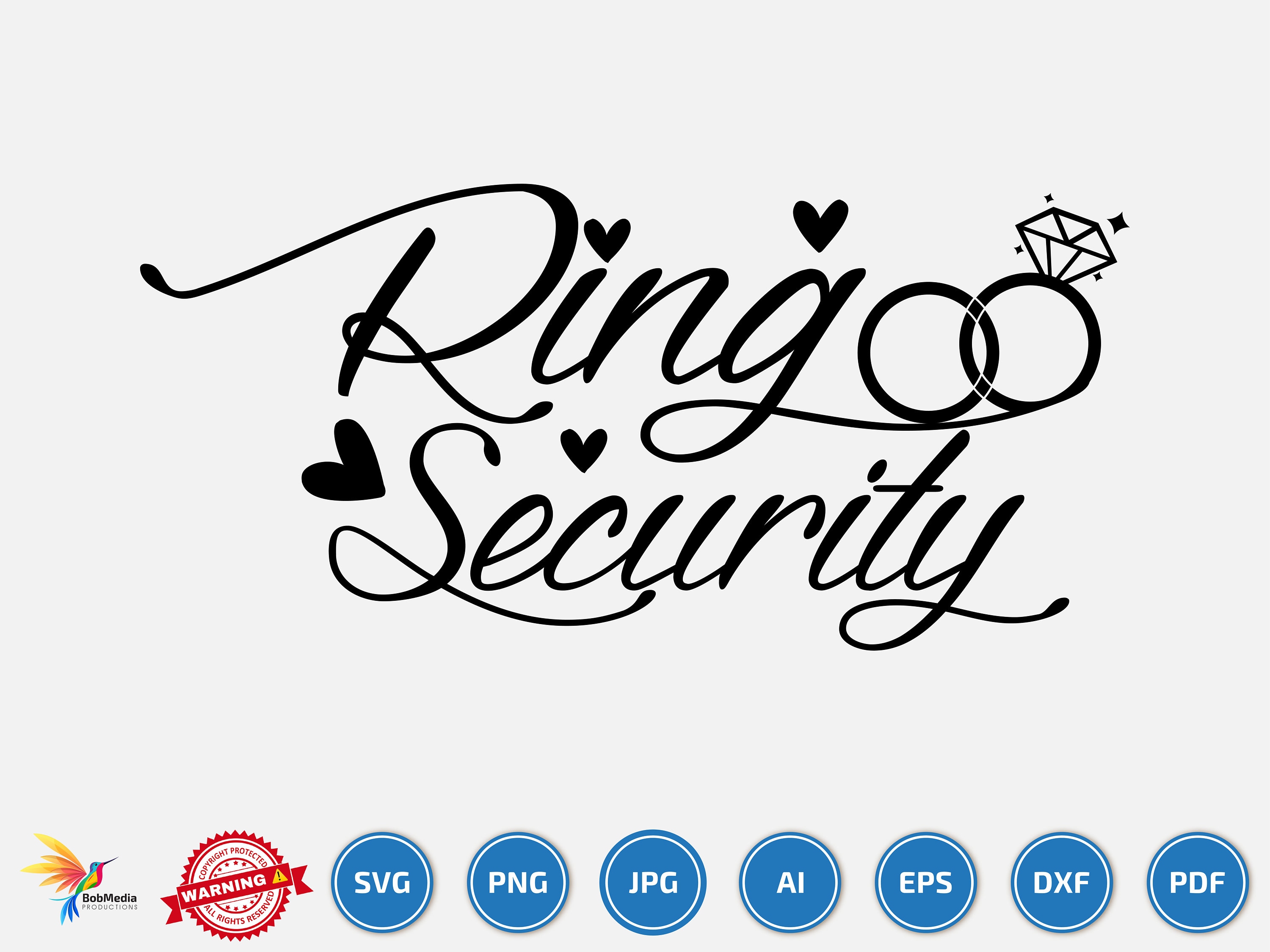 Ring Security Svg Png Ring Security Badge Svg Wedding Ring - Etsy Canada