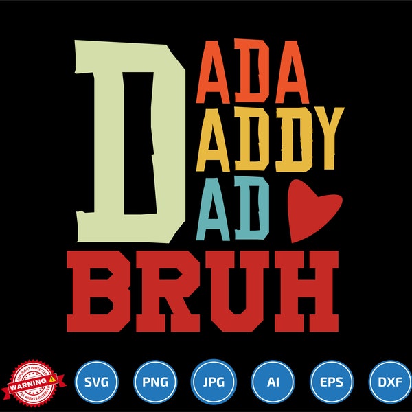 Dada Daddy Dad Bruh Shirt Etsy