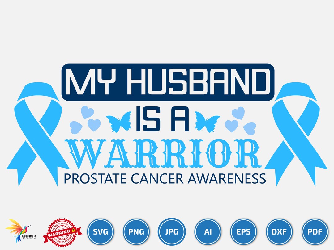 Prostate Cancer Awareness Svg, Prostate Ribbon Svg, Light Blue Ribbon ...