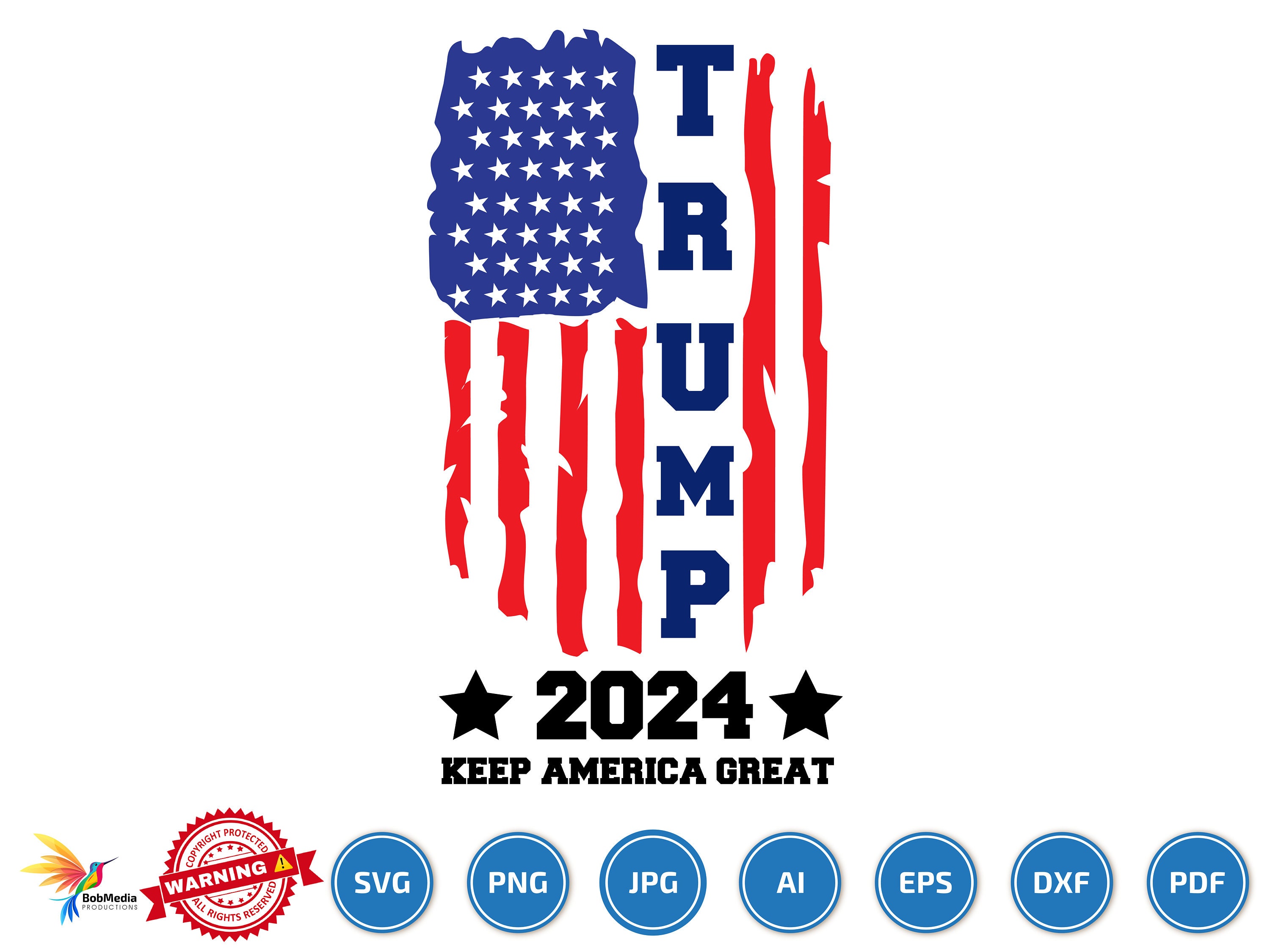 Trump Svg Trump 2024 svg Trump flag svg Donald Trump 2024 - Etsy México