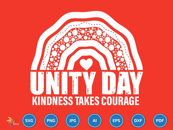 Unity Day Svg Png Orange Heart Svg Be Kind Svg Anti - Etsy