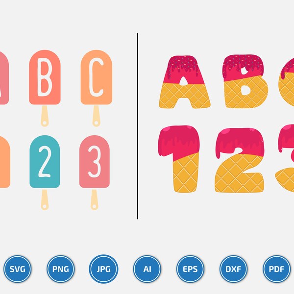 Ice Cream Letters - Etsy