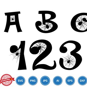 Spider Alphabet svg Spider Font Svg spider svg spider Web - Etsy France