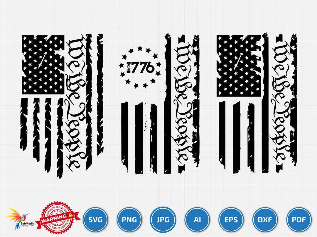 We the People Flag Svg , USA Flag Svg, Fourth of July Svg, 1776 Svg ...