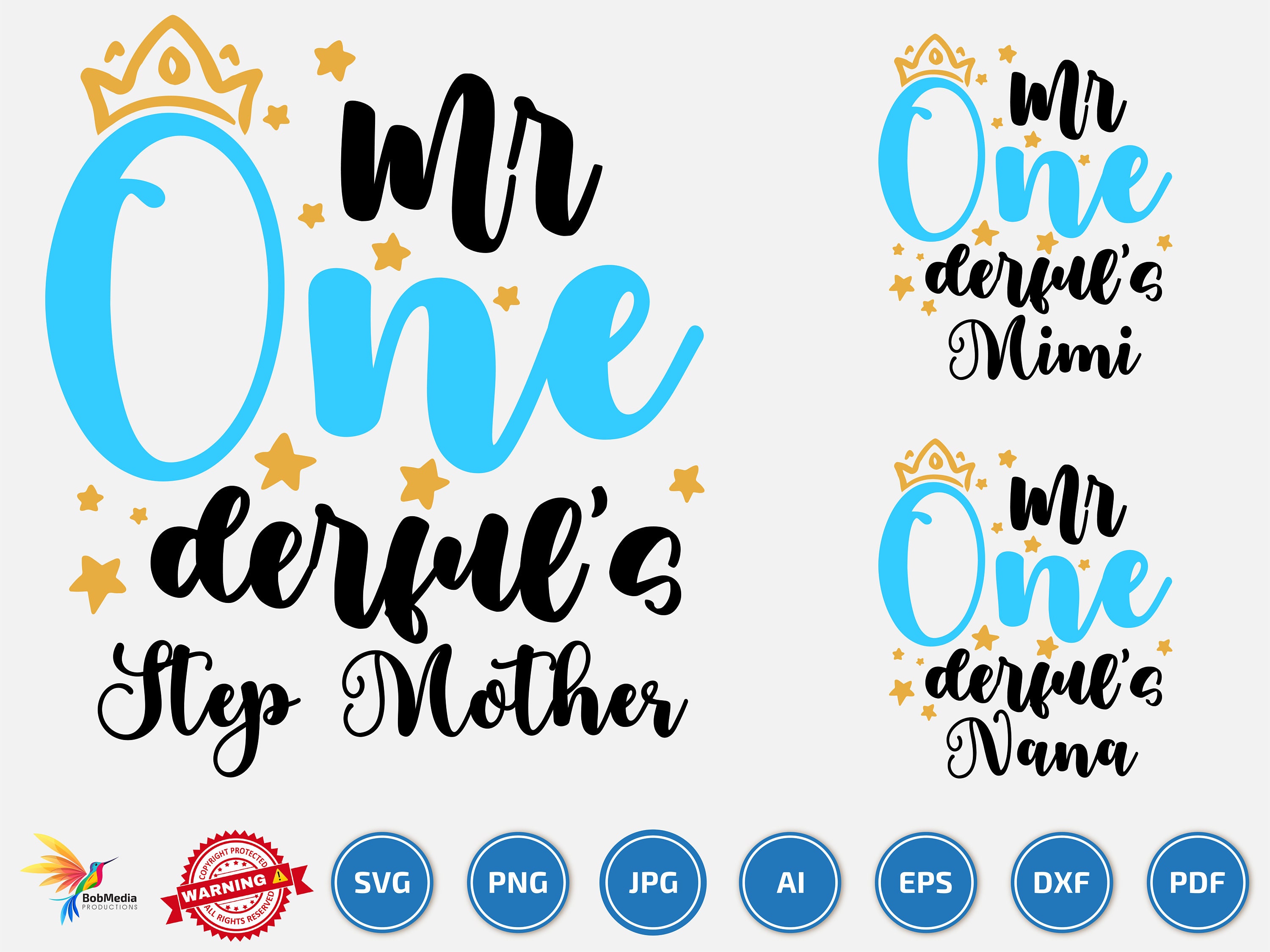 Mr One Derful Svg Png Bundle Mr Onederful Svg Birthday Boy - Etsy