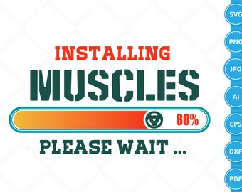 Workout SVG Gym SVG Muscles Loading SVG Cut File for Cricut and ...