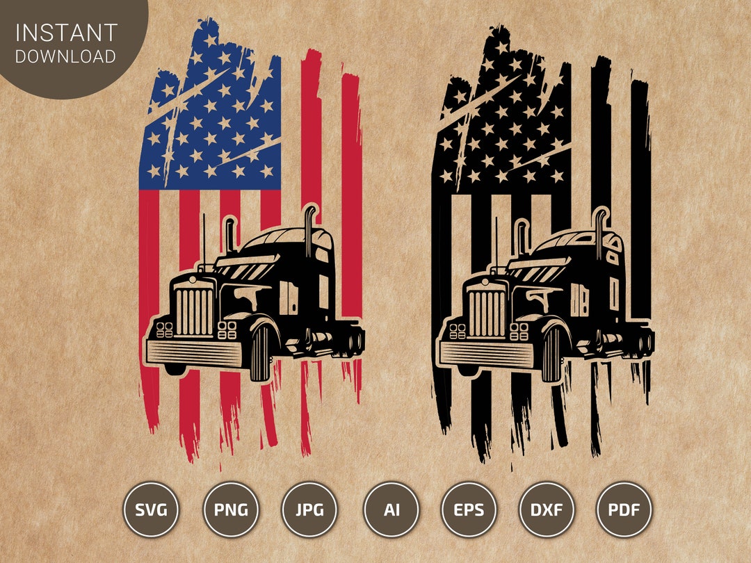 Trucker Svg Big Truck Svg US Trucker Svg US Truck Svg - Etsy