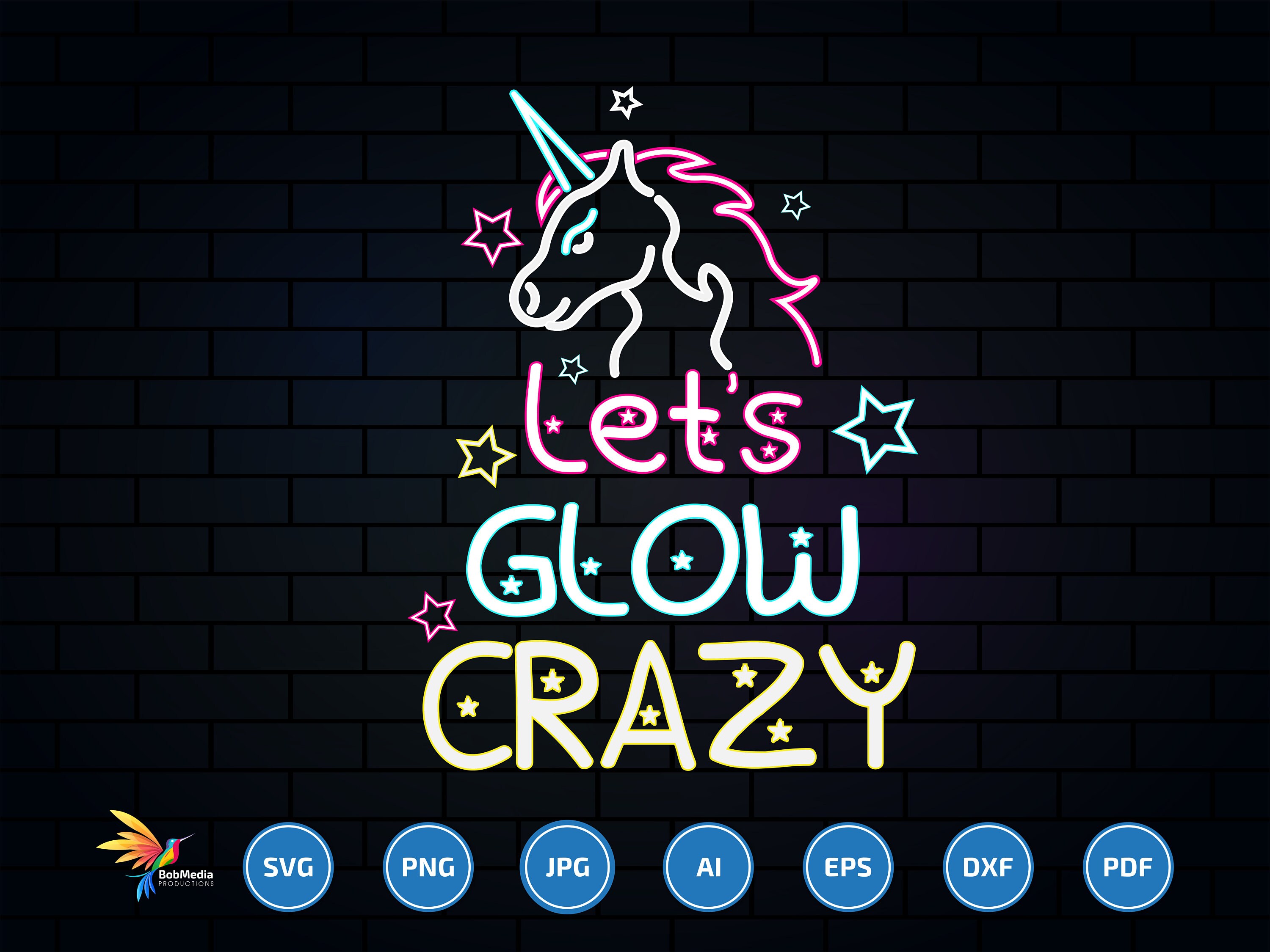 Glow Party Svg Lets Glow Its My Birthday Svg Lets Glow Crazy - Etsy ...