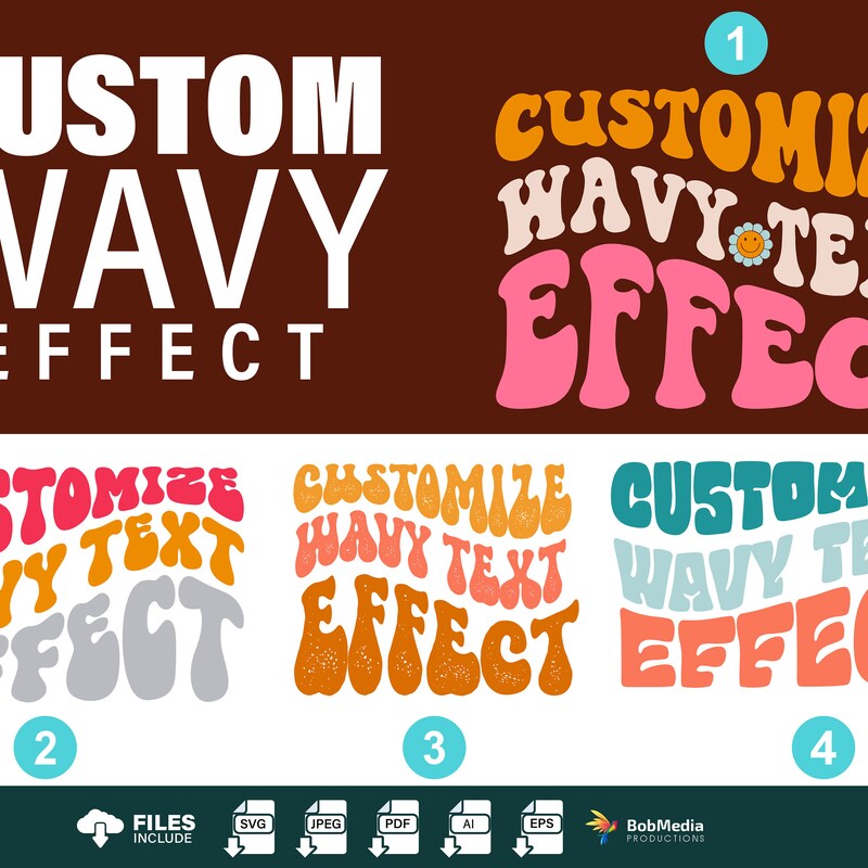 Wavy Font - Etsy