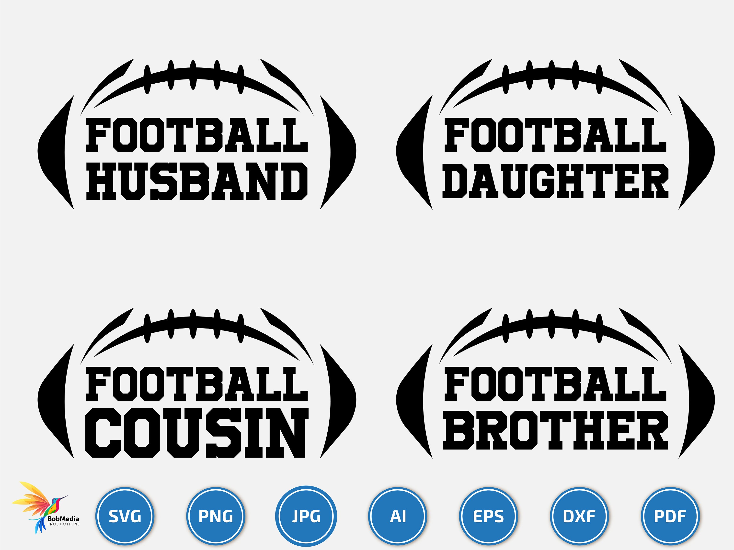 Football Family Svg Football Svg Bundle Football Name - Etsy UK